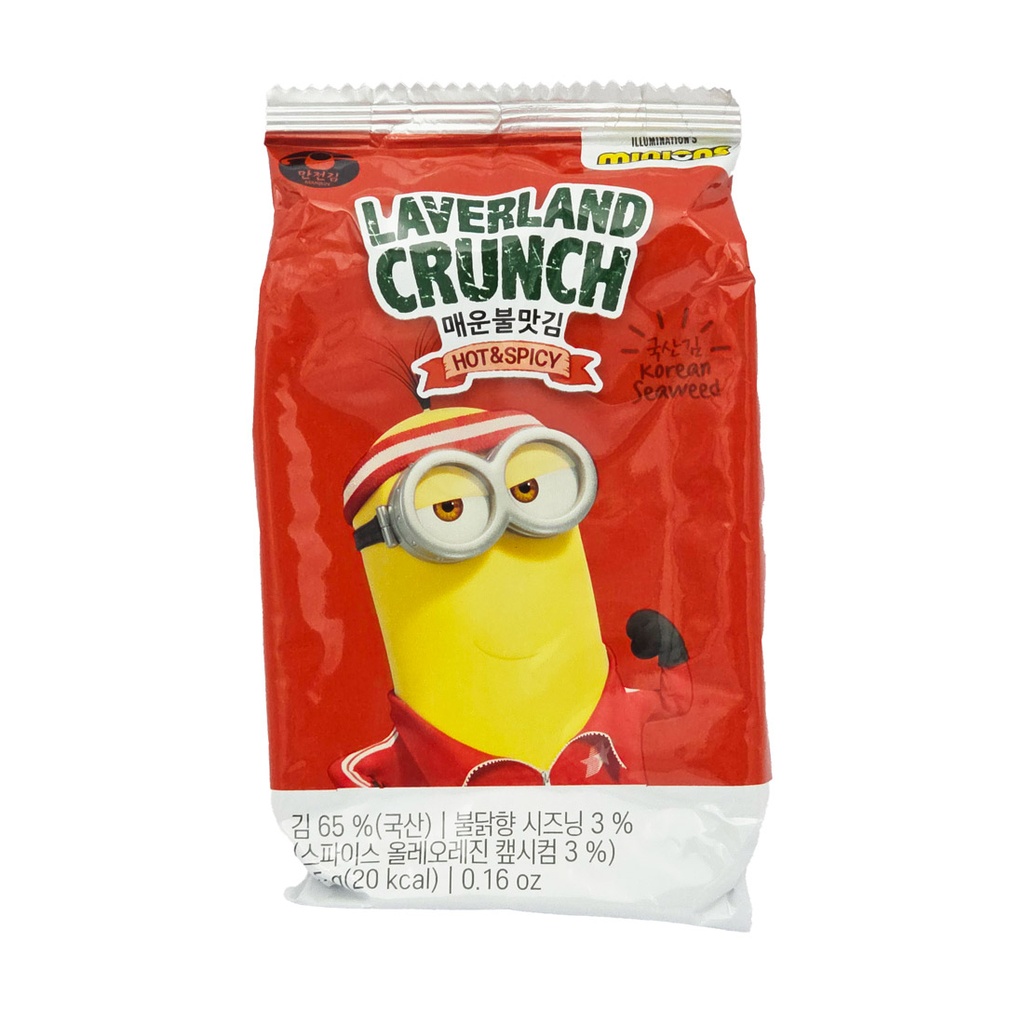 LAVERLAND CRUNCH SEAWEED HOT & SPICY 4.5G MINIONS | WHIM
