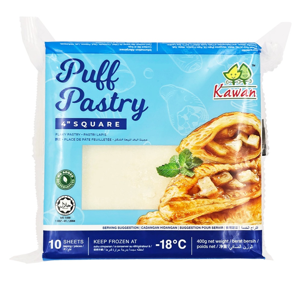 KAWAN PUFF PASTRY SHEET SQUARE 4" | WHIM